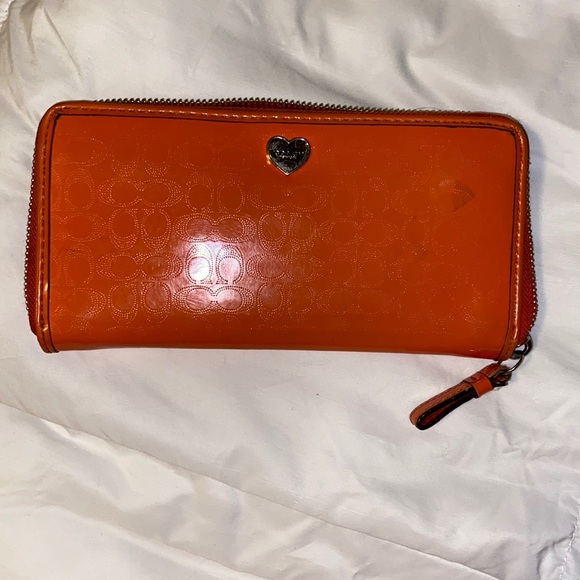 Coach | Bags | Coach Orange Wallet | Poshmark